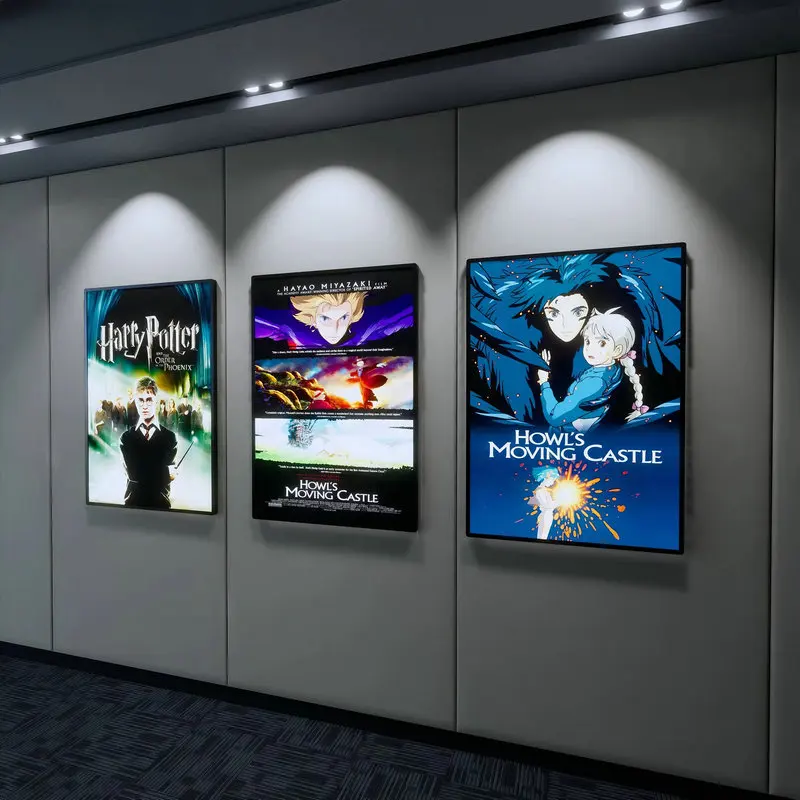 Ultra-thin LED Tempered Glass Light Box Wall Hanging Cinema Movie ...