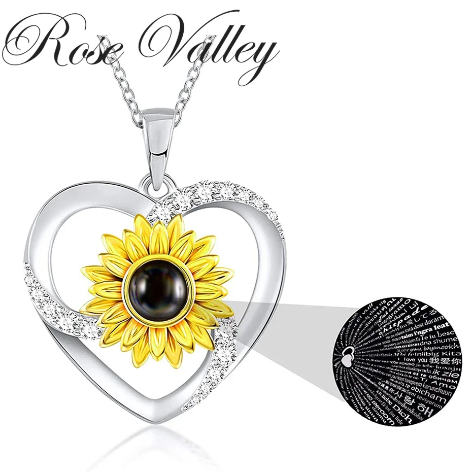 Rose-Valley-Sunflower-Pendant-Necklace-for-Women-Heart-Fashion-Jewelry ...