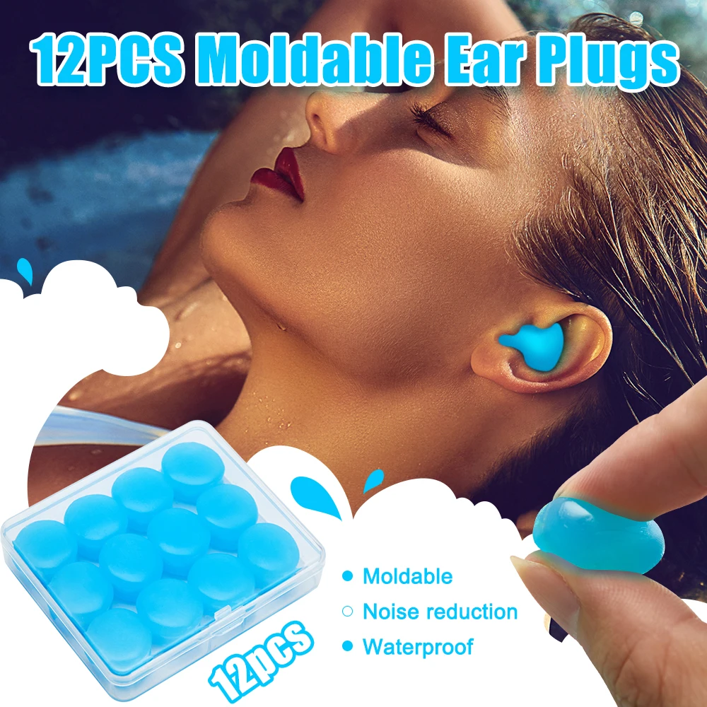 12PCS-Ear-Plugs-Moldable-Silicone-Ear-Plugs-Protection-Sleeping-Sound ...