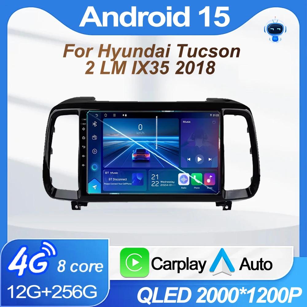 Android 15 For Hyundai Tucson 2 LM IX35 2018 Car Autoradio Automotive ...
