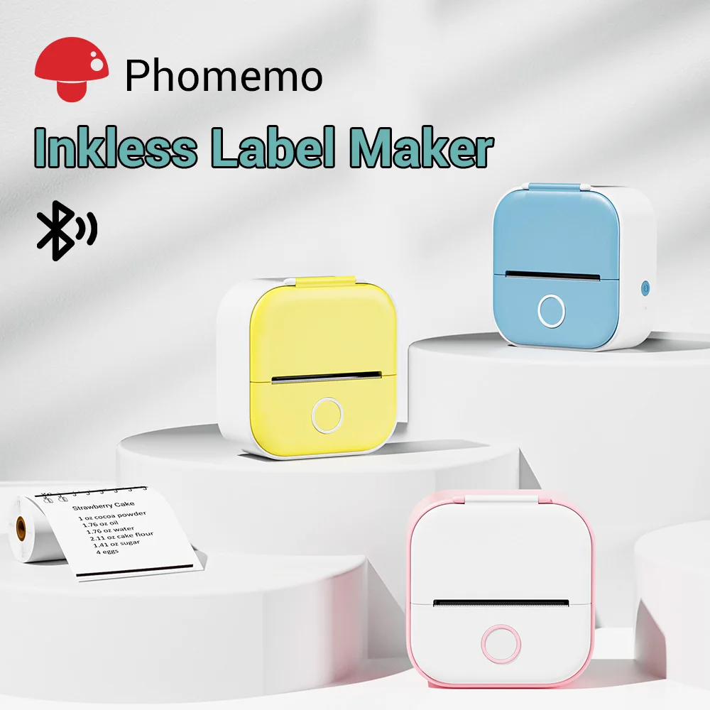 Mini-Sticker-Printer-Phomemo-T02-Thermal-Portable-Inkless-Pocket-Phone ...