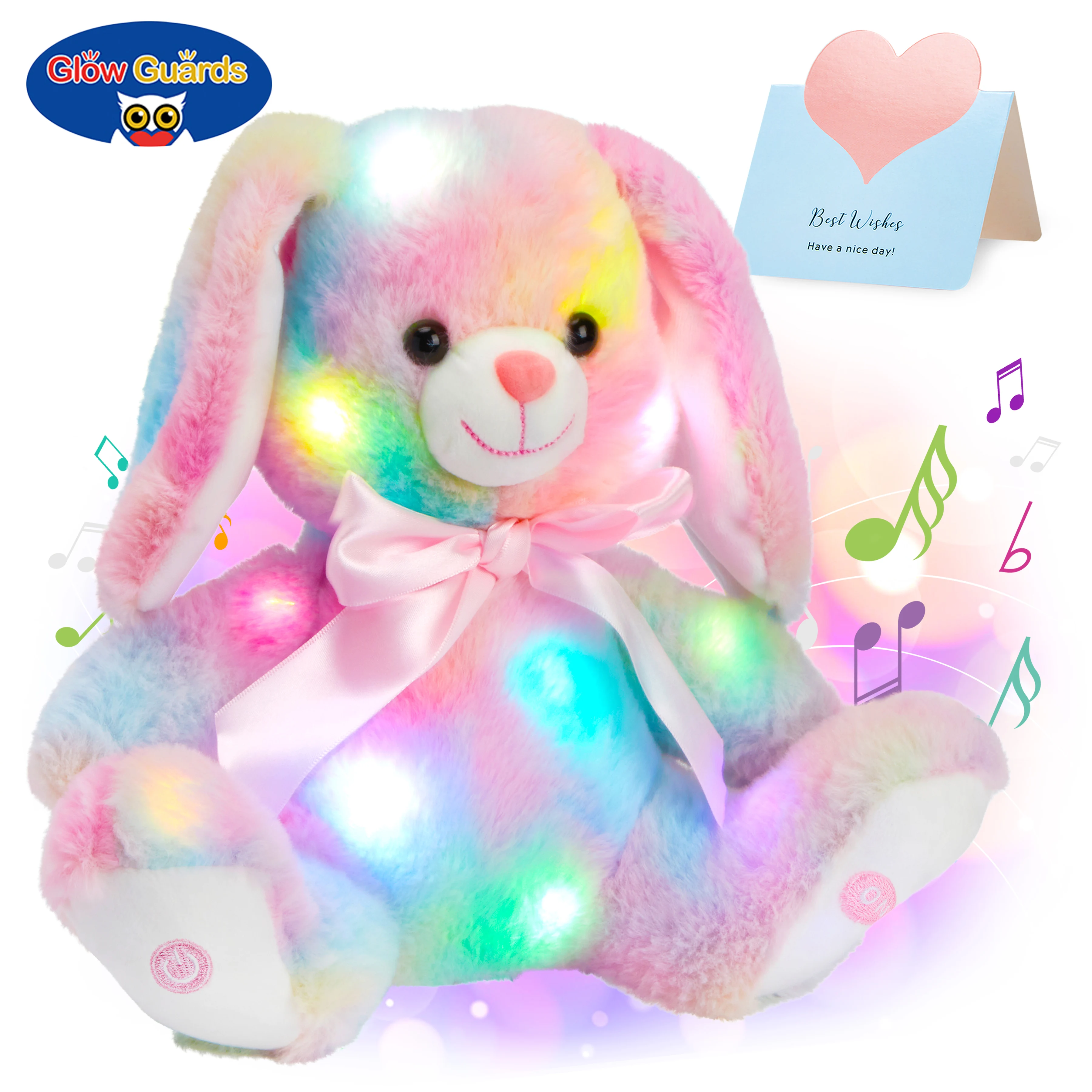 GLOWGUARDS-peluches luminosos de algodón para niños y niñas, almohada ...