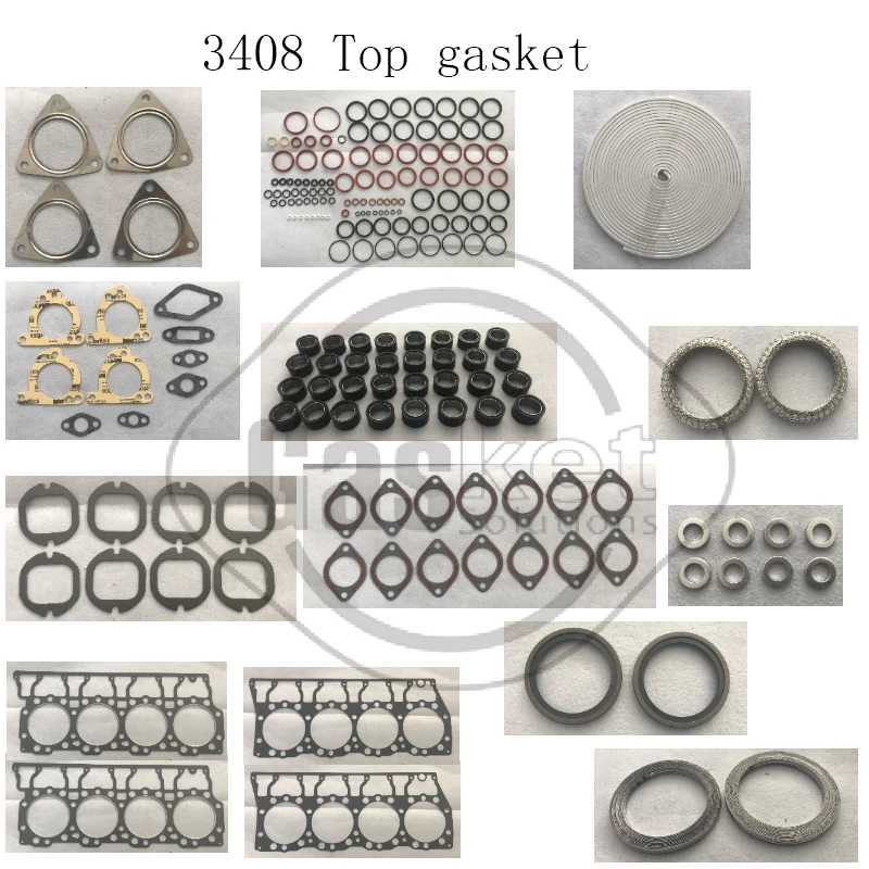 3408-Full-Gasket-Kit-For-CAT-Caterpillar-Forklift-Excavator-Machinery ...