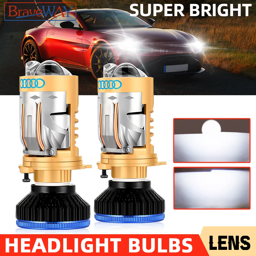 BraveWAY(LHD) High Power H4 LED Projector Headlight Bulb for Car ...