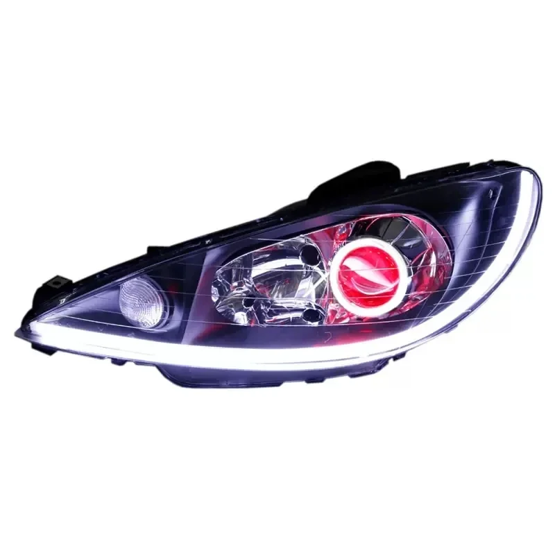 Conjunto-de-faros-delanteros-LED-de-xen-n-para-Peugeot-206-CC-2004-2008 ...