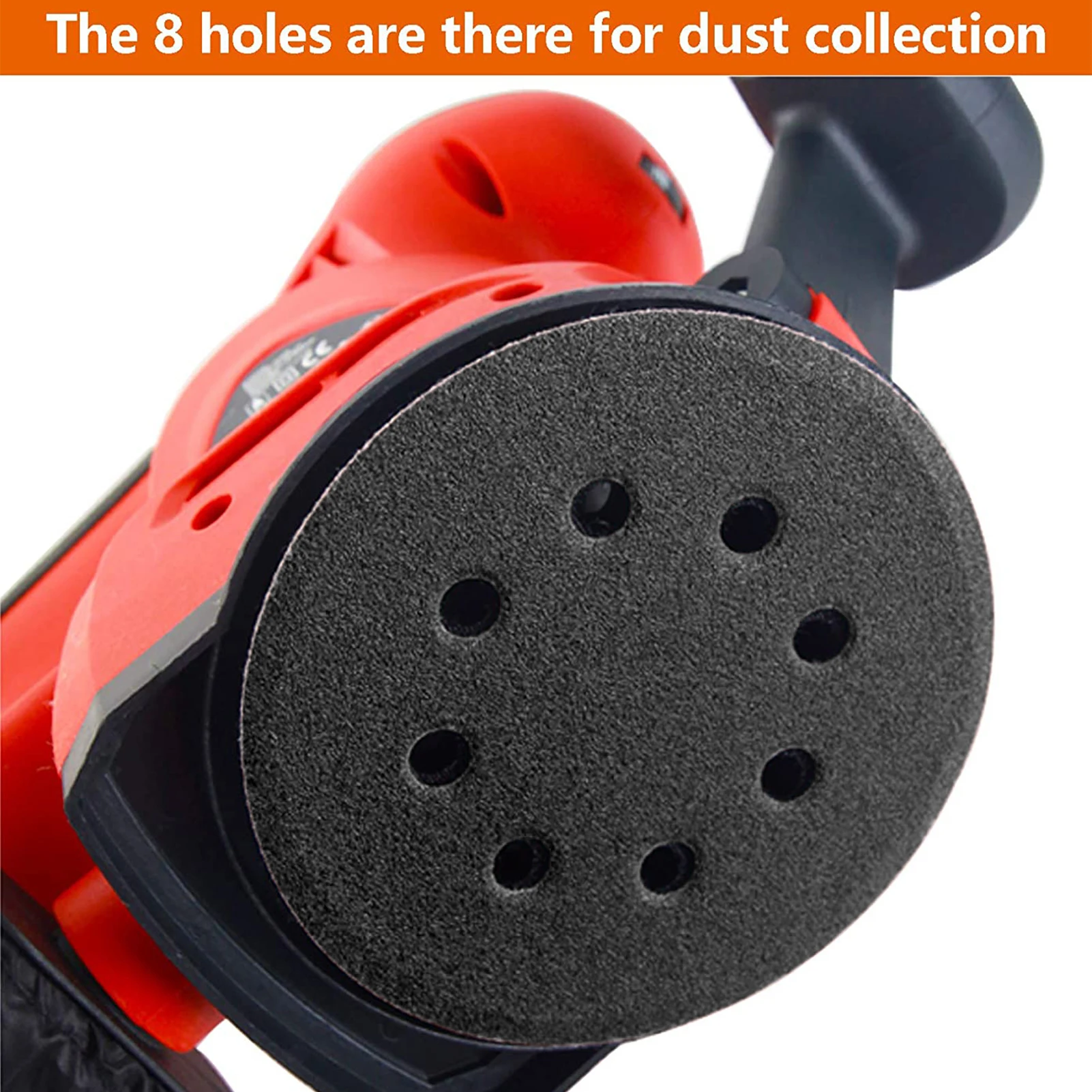 50Pcs-Sanding-Discs-5-inch-125mm-8-Hole-240-180-120-80-60-Sandpaper-for ...