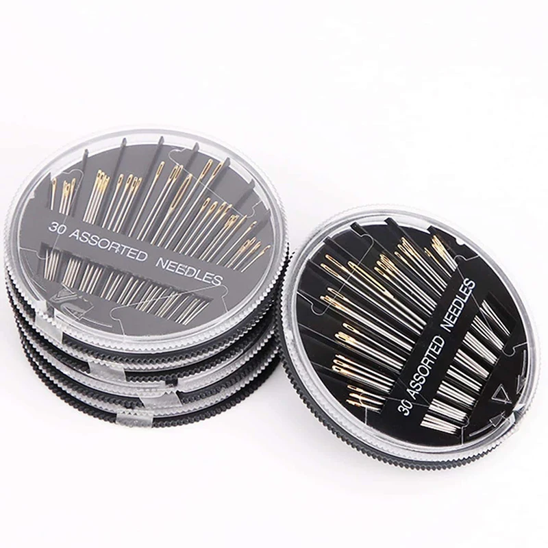 30pcs-Sewing-Needle-Disc-Box-Handmade-Black-Needle-Storage-Box ...