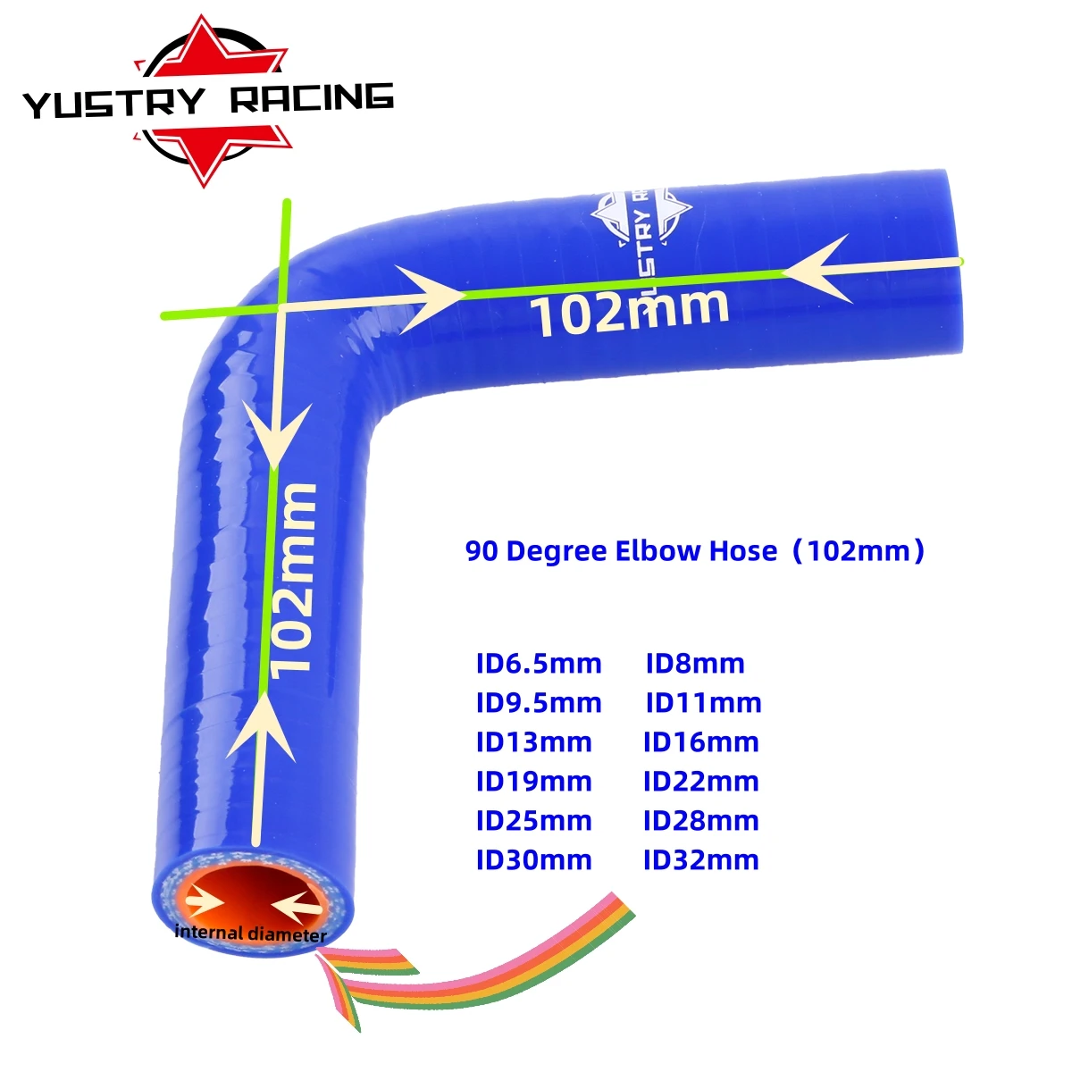 Blue-3-PLY-Length-102mm-90-DEGREE-ELBOW-TURBO-INTERCOOLER-INTAKE ...