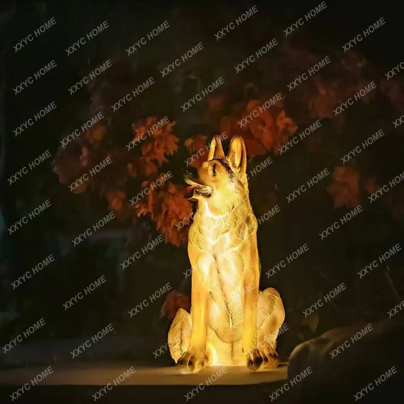 German Shepherd Solar Powered Lights