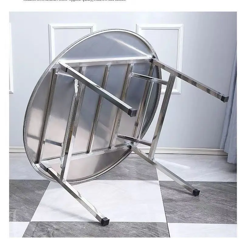 304-thick-stainless-steel-round-table-folding-household-dining-table ...