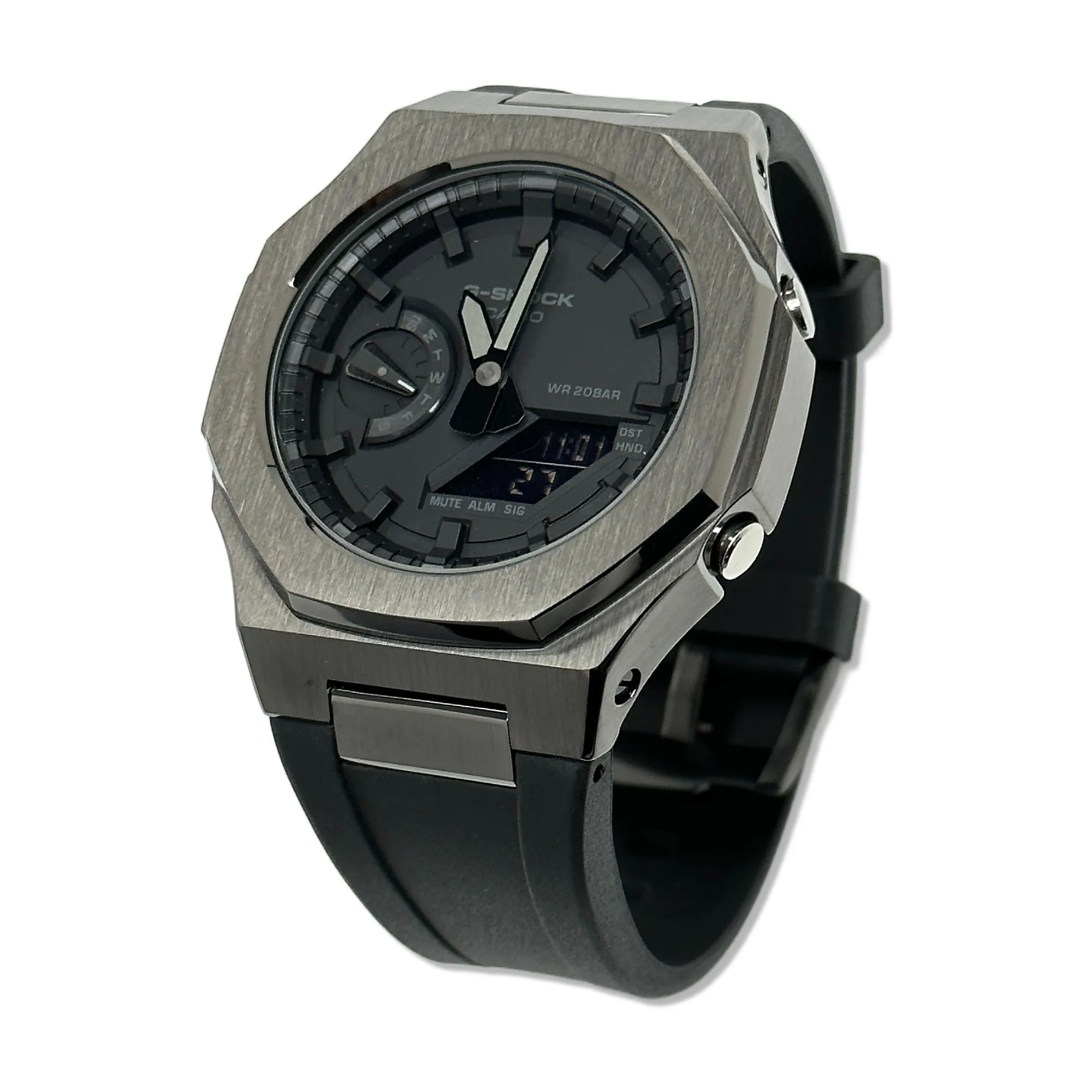 Hontao GA2100 Casioak 5th Gen Gun gray Stainless Steel Watch Case ...
