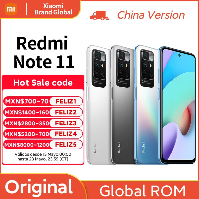 Xiaomi-Redmi-Note-11-Cellphone-Global-ROM-4GB-128GB-Helio-G88-Octa-Core ...