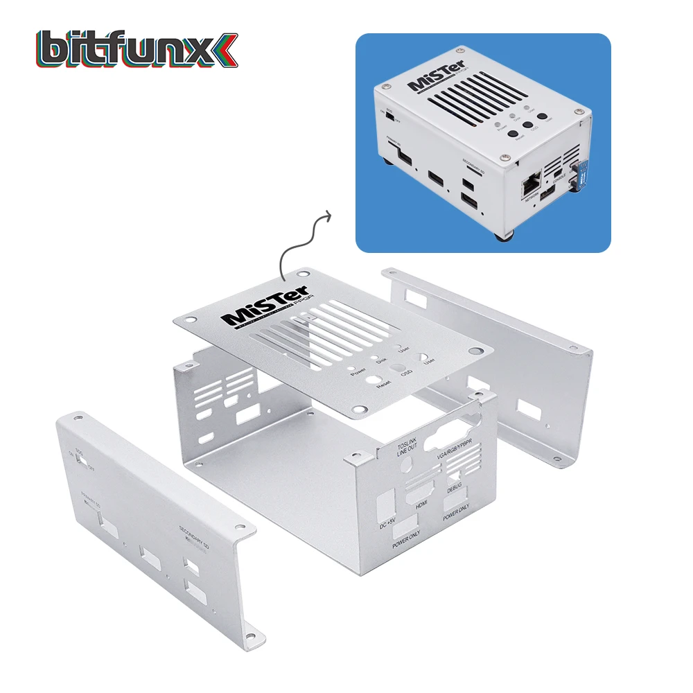 Bitfunx Metal Case For Mister Fpga Core Control Suit For De10-nano Main Board I/o Board And ...
