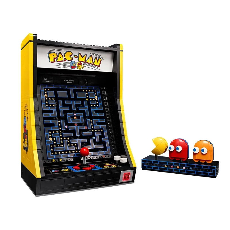 Pac Man Arcade Cabinet Model Building Blocks para crianças, montagem de ...