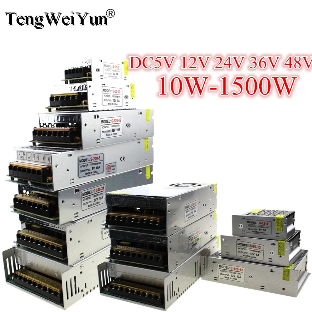 DC5V 12V 24V 36V 48V Switching Power Supply 2A 5A 6A 10A 20A 60A 80A ...