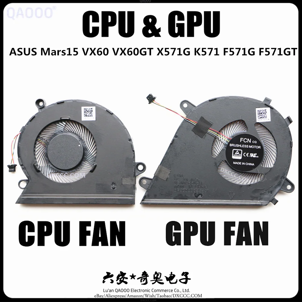 Вентилятор для ноутбука ASUS Mars15 VX60 VX60GT X571G K571 F571G F571GD ...