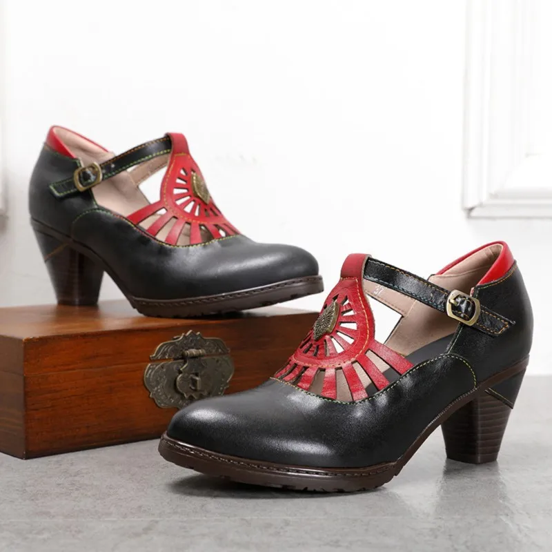 Johnature-Women-Shoes-Pumps-2024-New-Spring-High-Heels-Genuine-Leather ...