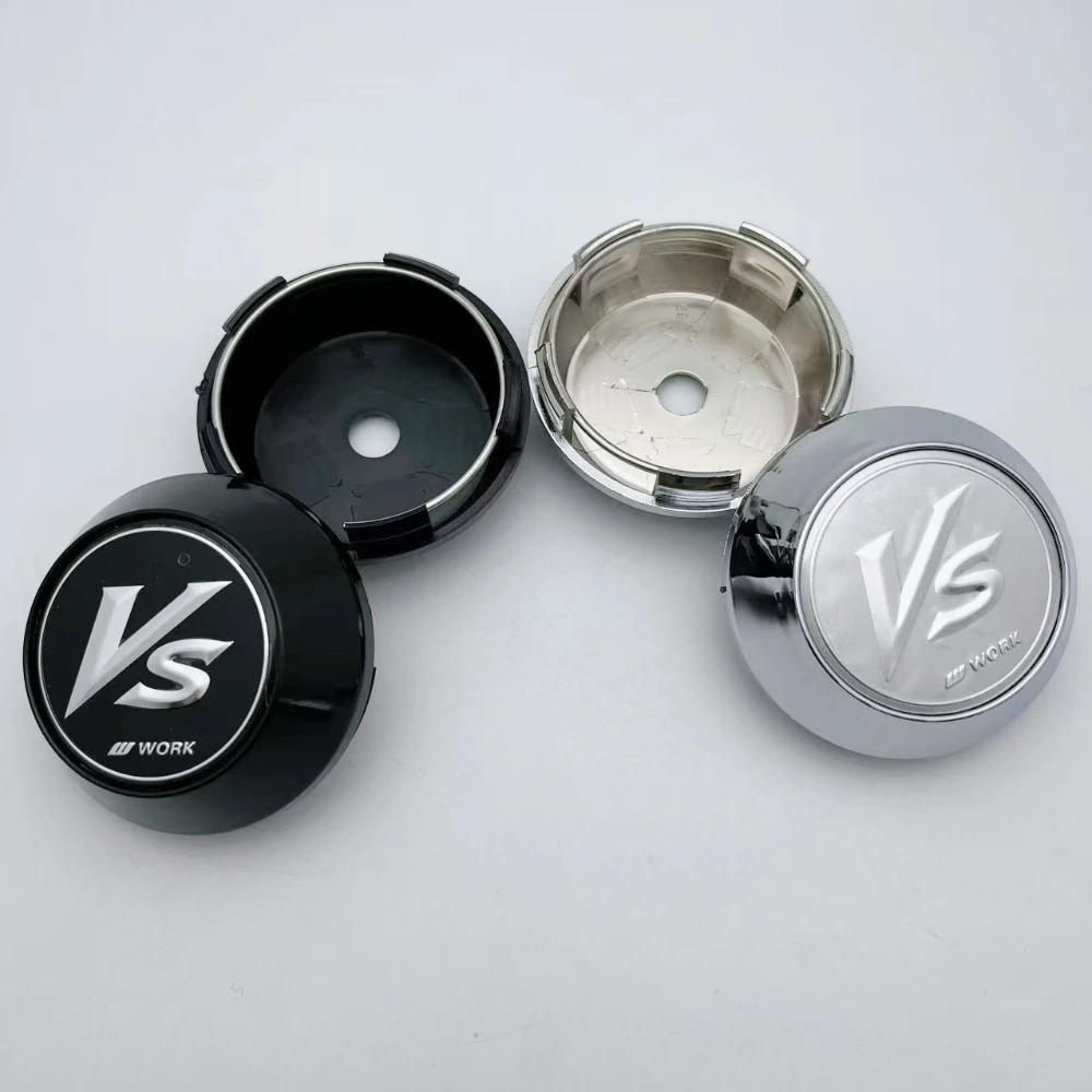 4pcs Car Wheel Center Caps With VS W Work Logo Emblem Wheel Hubcaps Rim ...