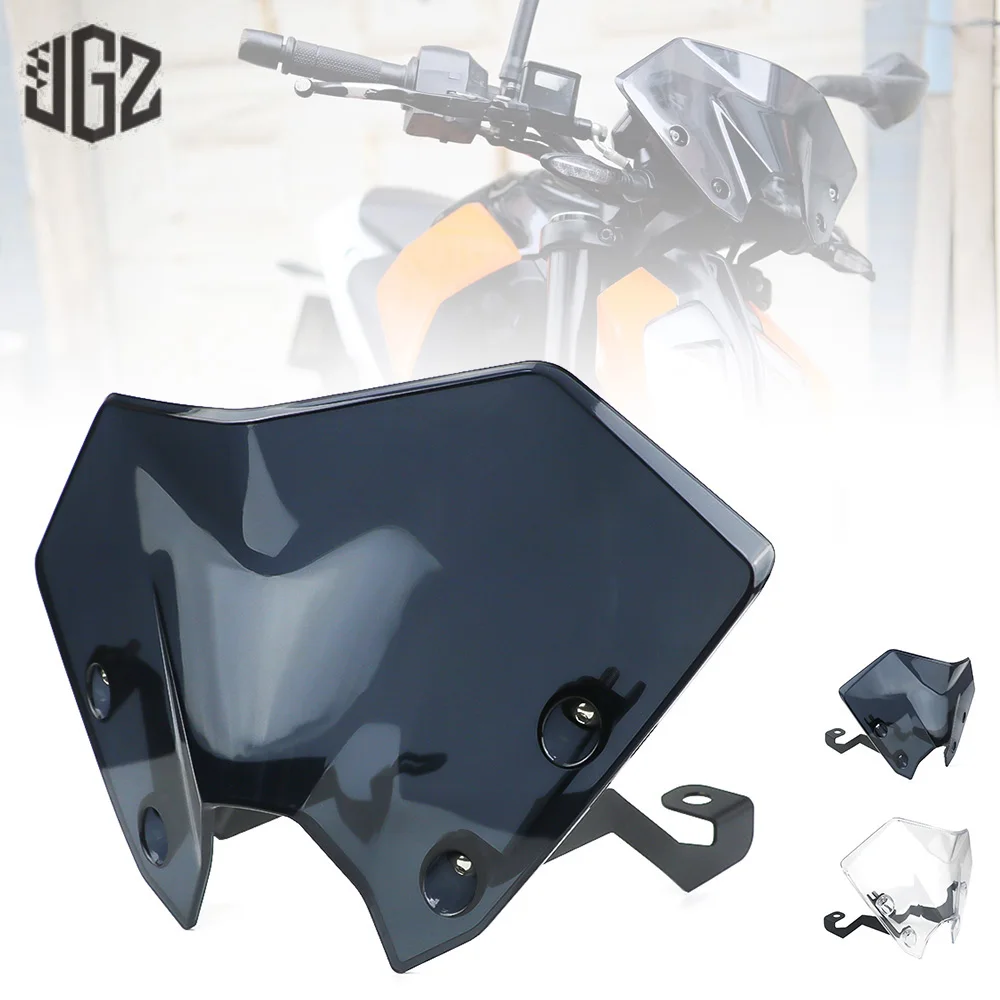 Motorcycle-Acrylic-Front-Screen-Windshield-Wind-Deflector-Windscreen ...