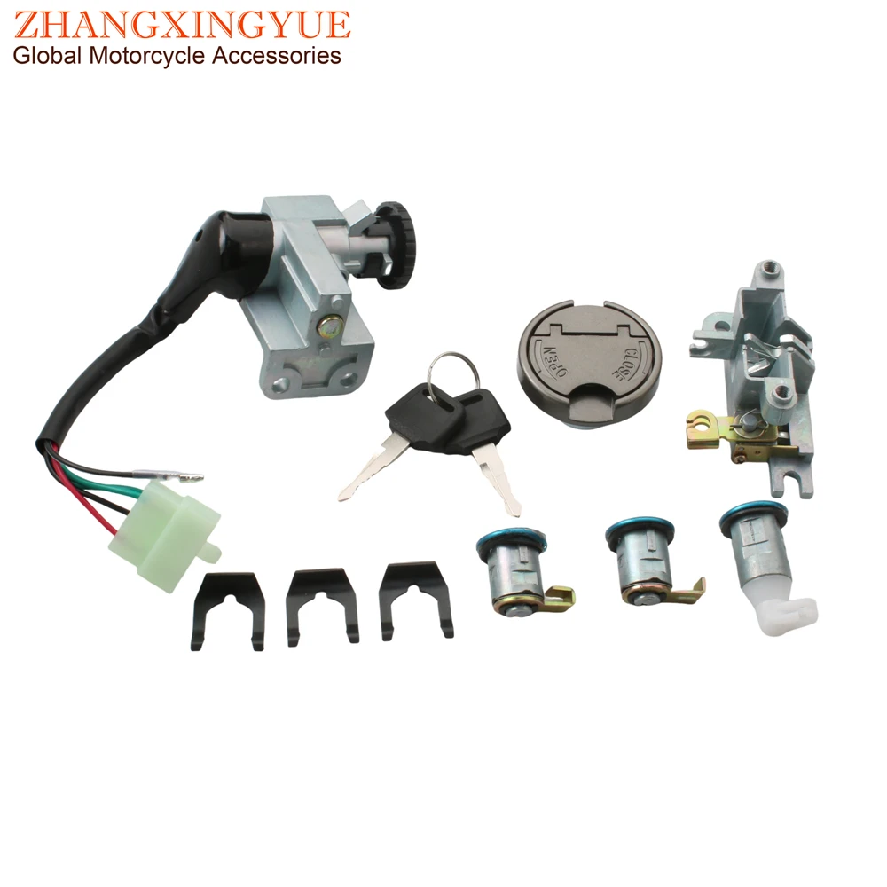 Ignition Switch Gas Cap Seat Lock Key Set For Kymco Agility R16 Plus 50 ...