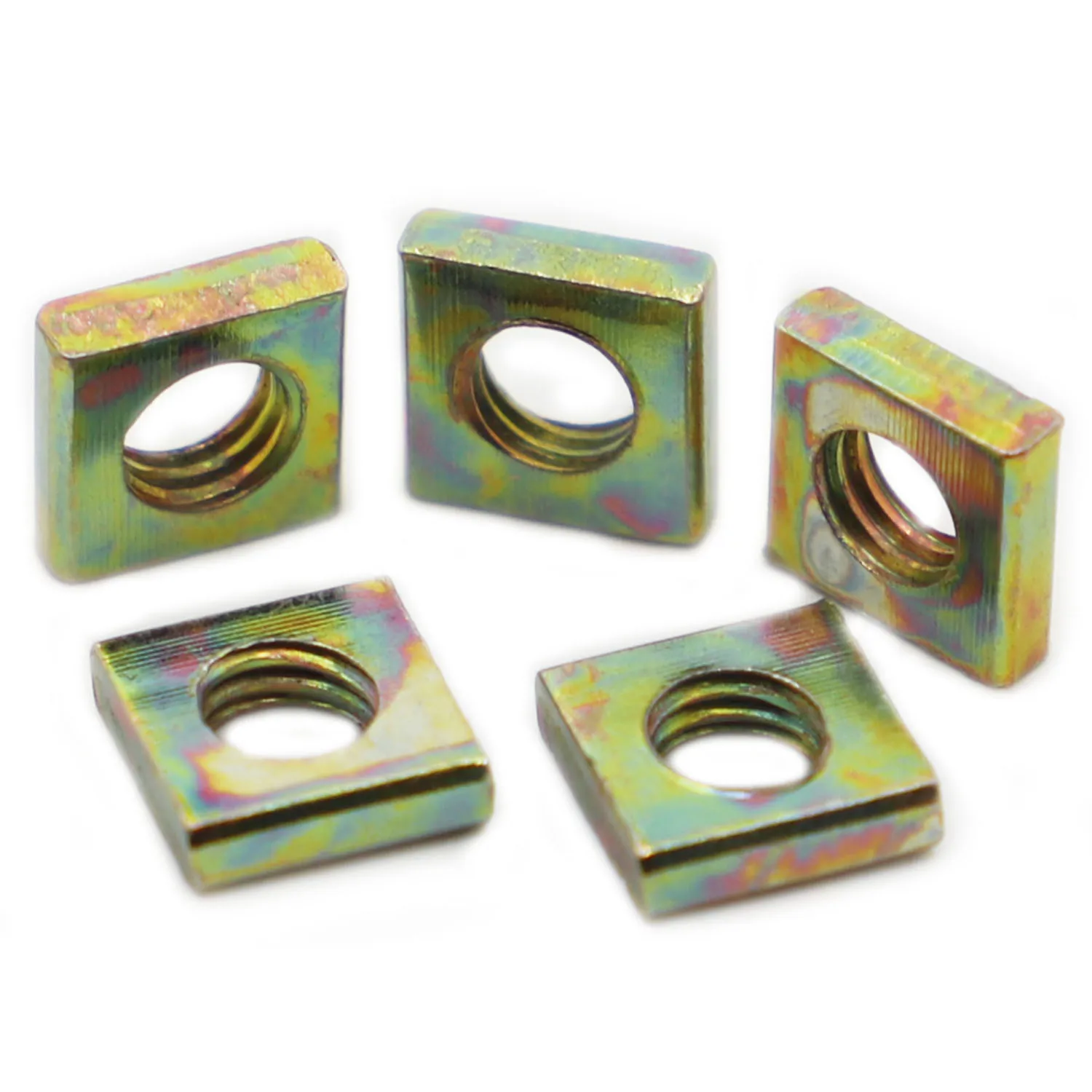 Zinco-a-o-carbono-porcas-quadradas-DIN562-Cor-Bevel-Block-Quadrado ...