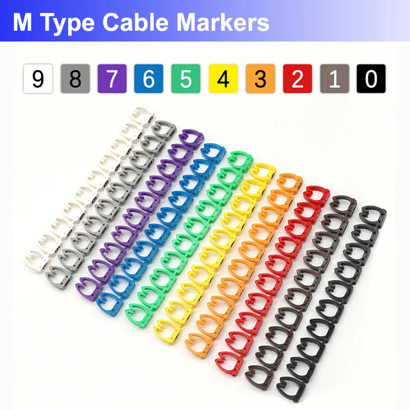 100-150pcs-Wire-Numbering-Marker-Colorful-Digital-Number-Tag-Label ...