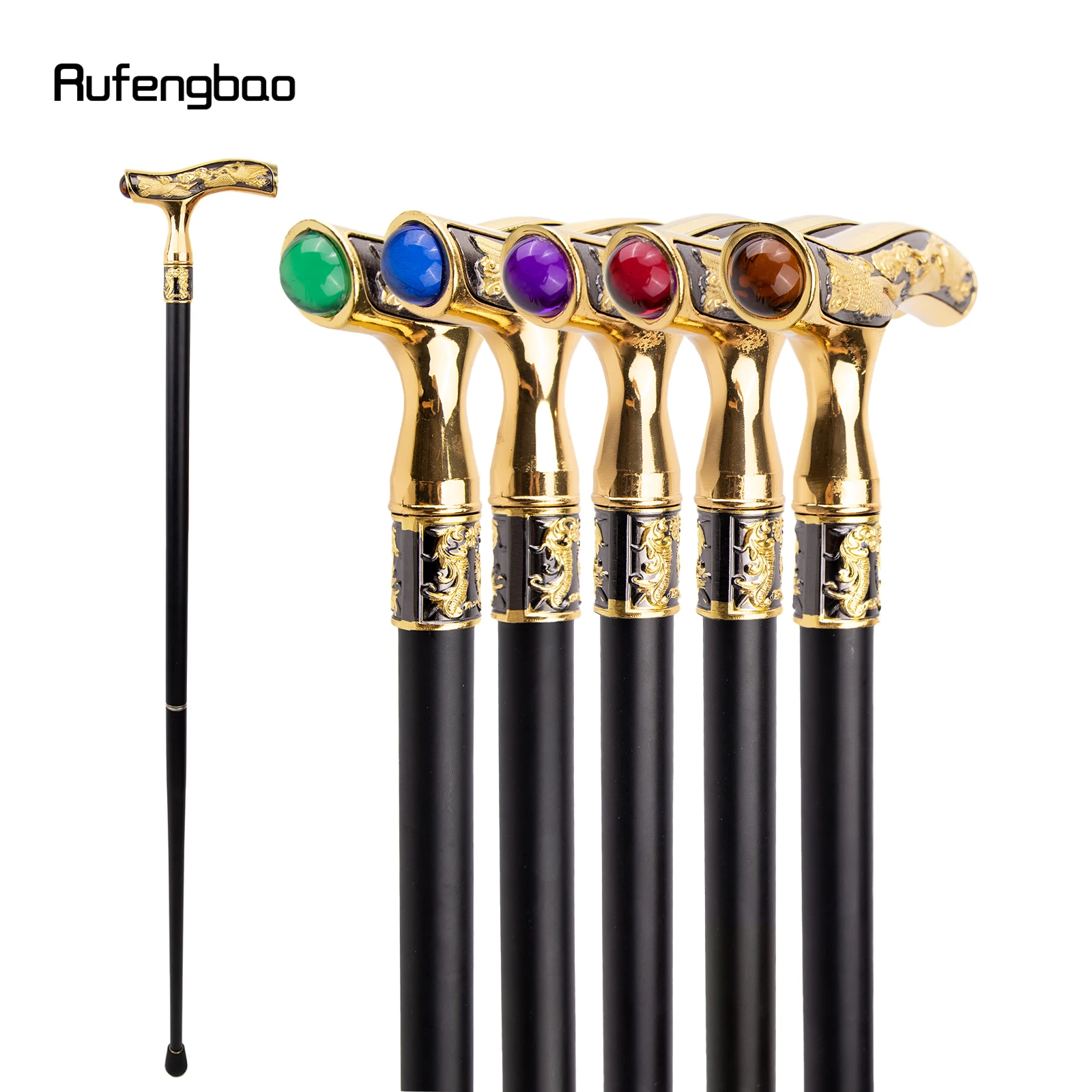 Crane Walking Cane Colorful Gemstone Fashion Decorative Walking Stick ...