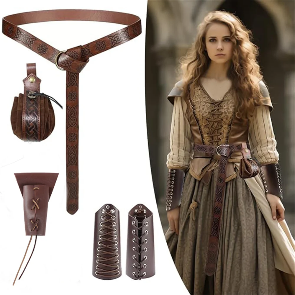 5PCS-Halloween-Costume-Accessories-Set-Medieval-Renaissance-Knight-Belt ...