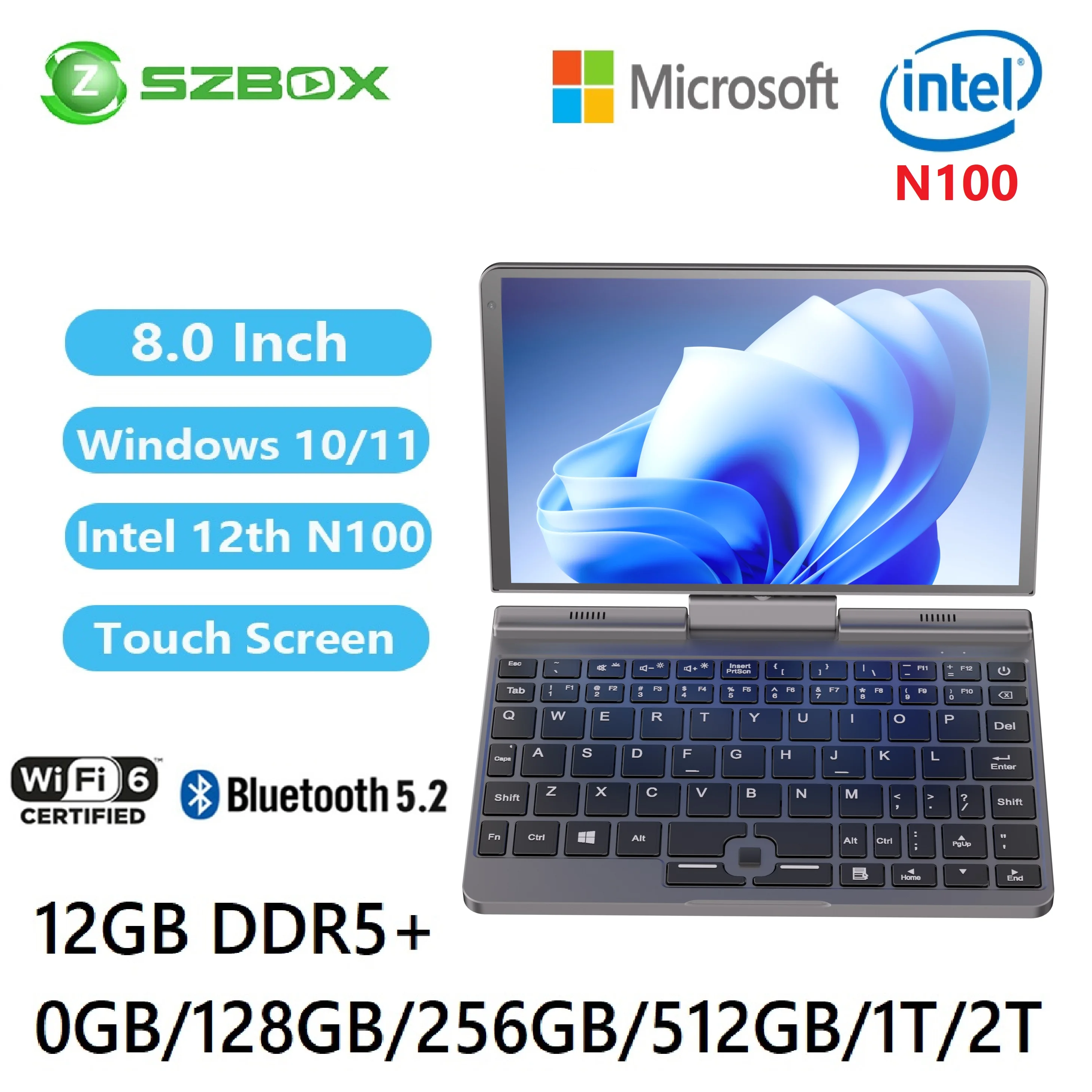 P8-Pocket-Laptop-Alder-Lake-N100-8-Inch-Touch-Screen-12G-DDR5-Windows ...