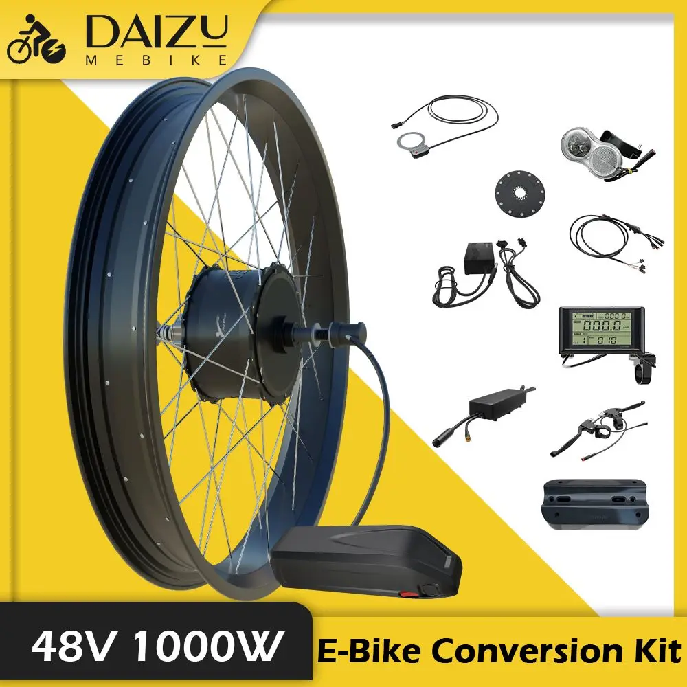 48V-1000W-Fat-Bike-Conversion-Kit-with-Battery-170-190MM-Fork-Fat-Snow ...