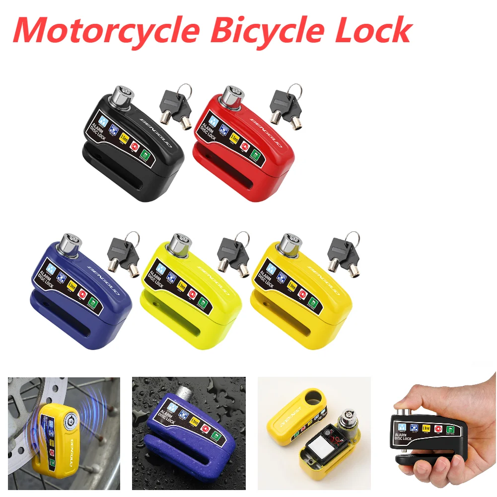 Anti-Theft-Wheel-Disc-Brake-Alarm-Motorcycle-Bicycle-Lock-Safety ...