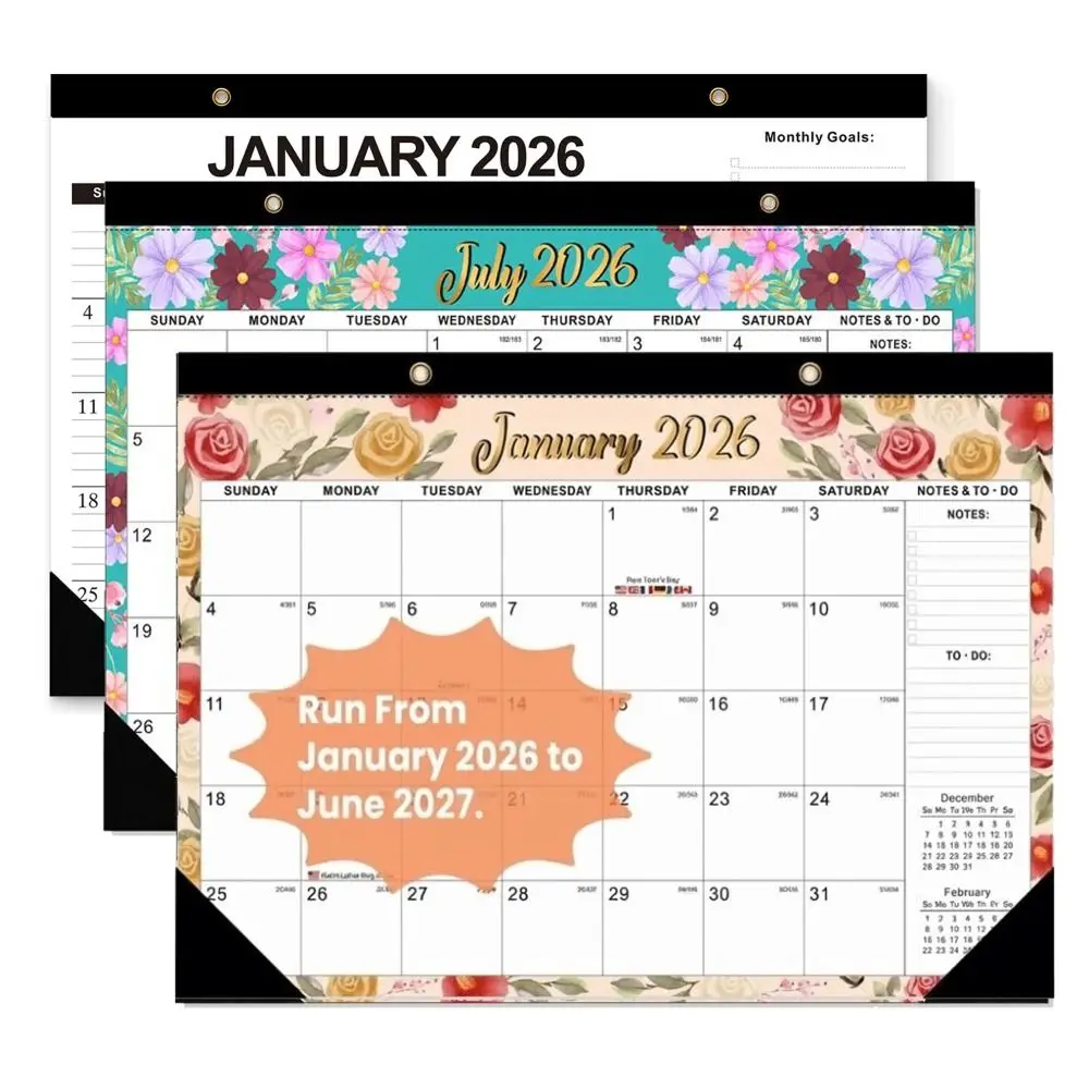 Large Format 2026 Wall Calendar Waterproof Cover Transparent Shell ...