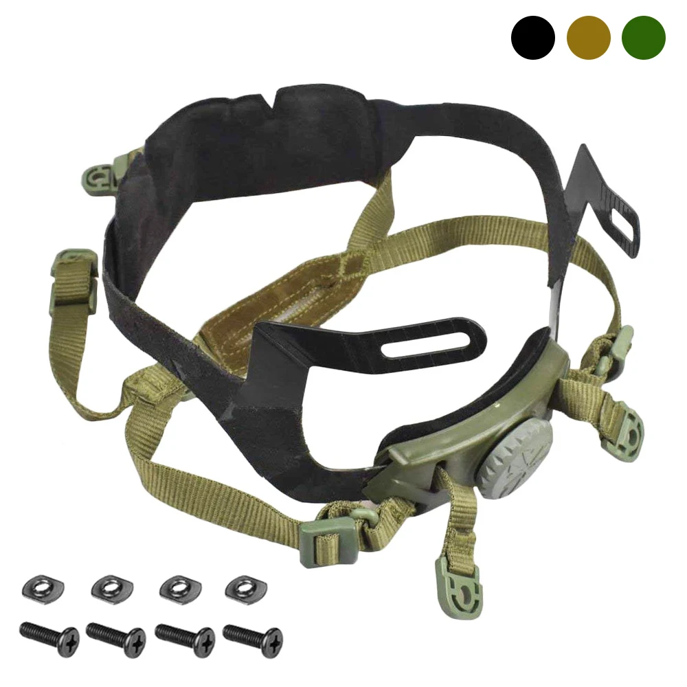 Tactical-Helmet-Head-Locking-Buckle-System-Screws-Set-Adjustable-Strap ...