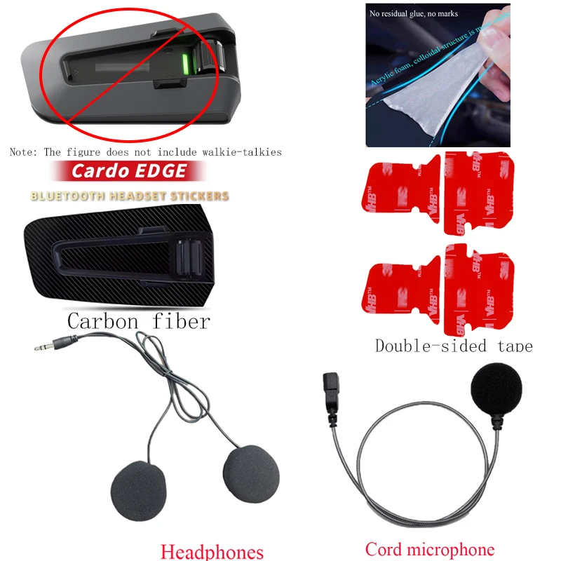 For Cardo PACKTALK Edge Motorcycle Bluetooth intercom helmet Headphone ...