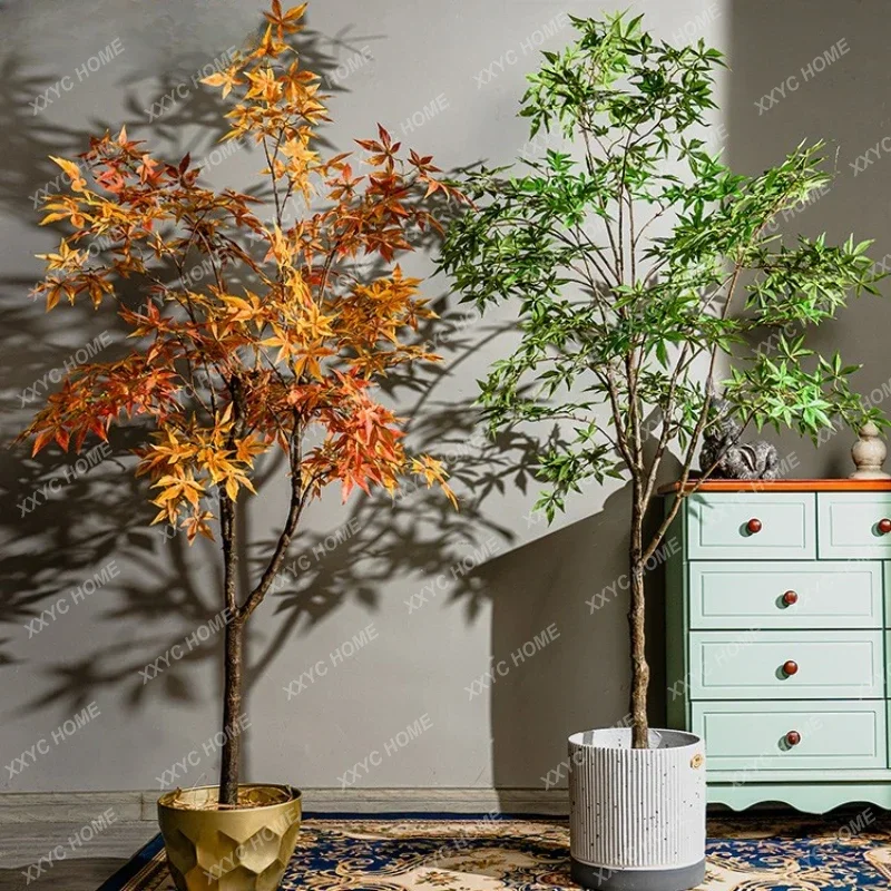 Large-Artificial-Maple-Green-Plant-Fake-Trees-Living-Room-and-Shop ...