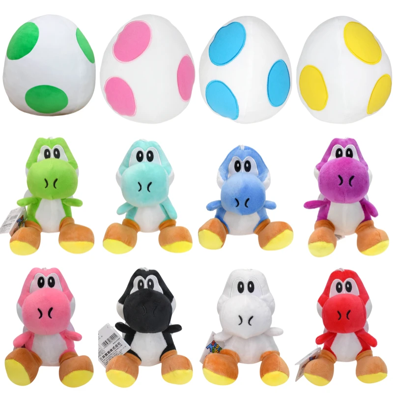 Kawaii-Mario-Green-Blue-Pink-Black-Yoshi-Soft-Plush-Toys-Cute-Anime ...