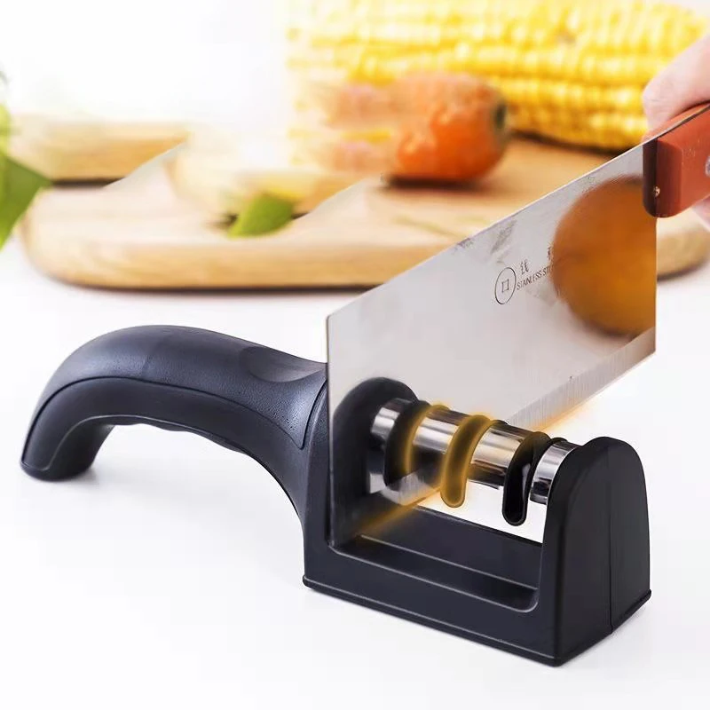 Kitchen 3-segment Knife Sharpener Household Multi-functional Hand-held ...