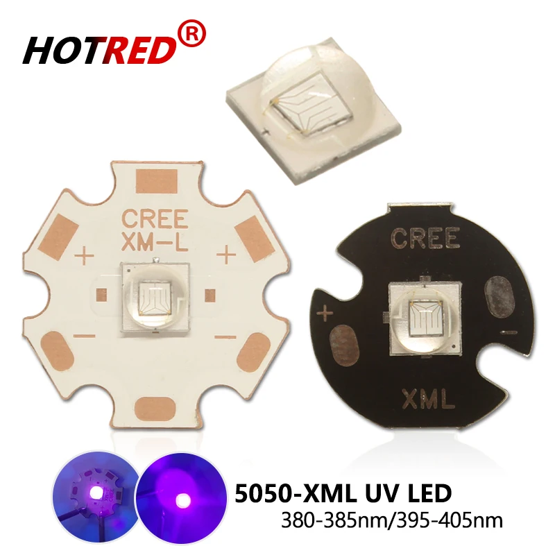 UV LED 5050 XML T6 XML2 LG 칩, CREE 비드 다이오드 손전등 부품, 프린터 경화 액세서리, 보라색 3-3 ...