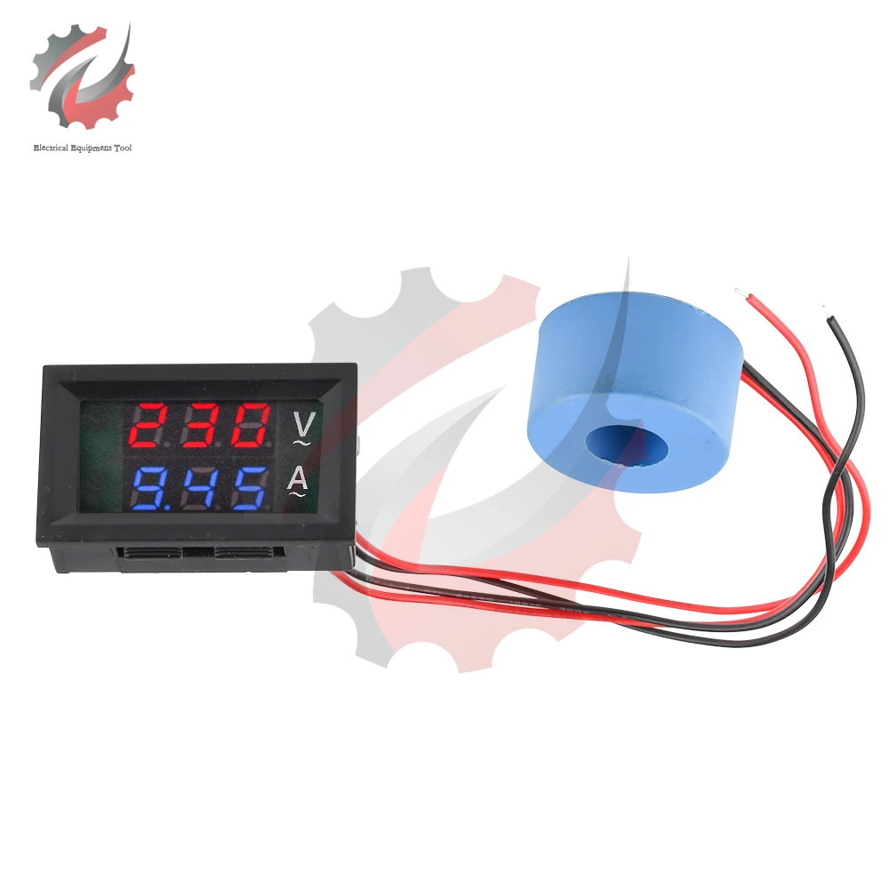 AC-50-500V-Digital-LCD-Voltmeter-Ammeter-10A-50A-110A-110V-220V-Voltage ...