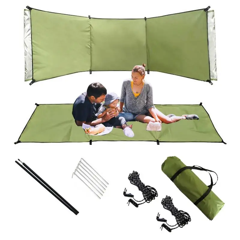 Camping-Windscreen-Outdoor-Wear-Resistant-Wind-Blocker-With-Carry-Bag ...