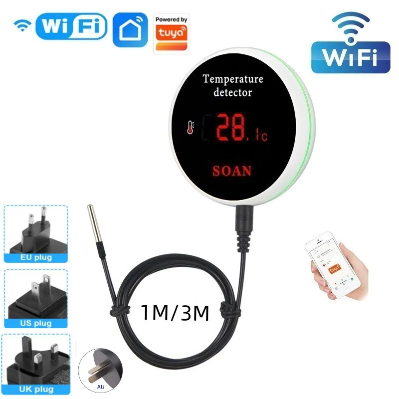 Tuya-WiFi-Temperature-Senor-1M-3M-Probe-Digital-LCD-Screen-Smart-Life ...