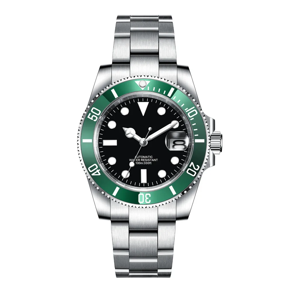 40mm-Men-s-Automatic-Watch-Sterile-Dial-Sub-Sapphire-Crystal-Japan-NH35 ...