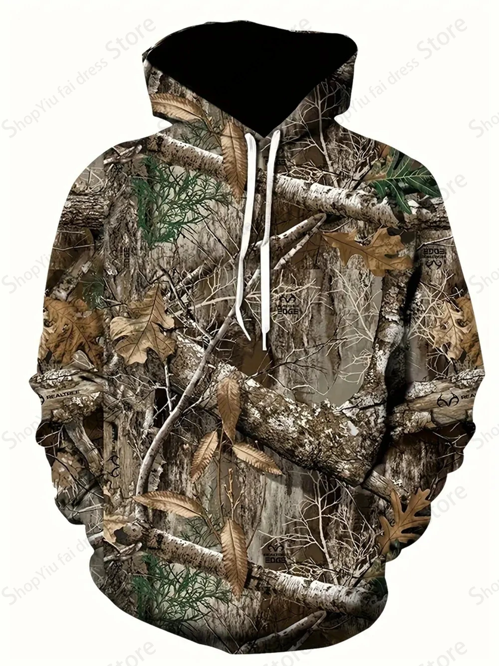 Hunting-Camo-3d-Print-Graphic-Hoodie-Men-Fashion-Leaves-Pattern ...