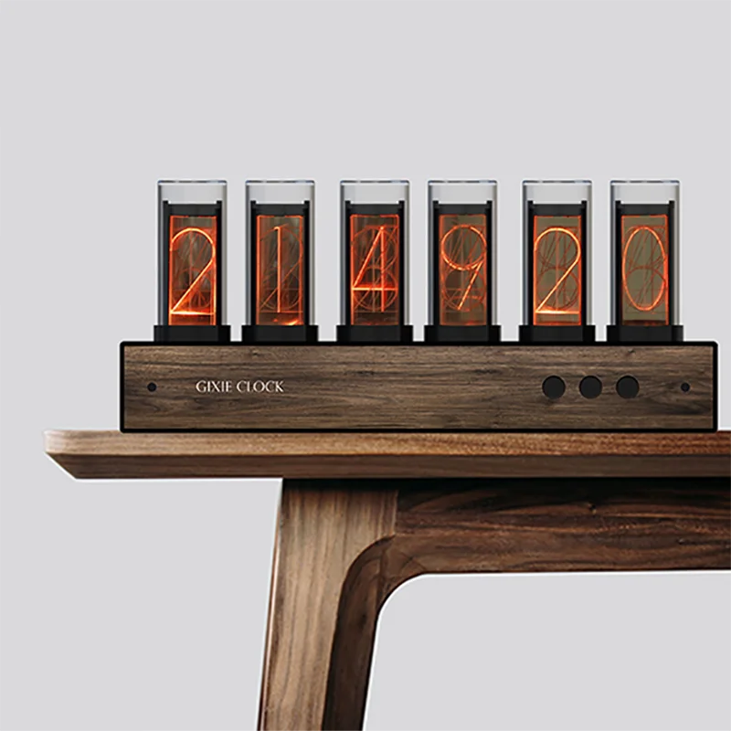 Digital-LED-Clock-Metal-Wood-RGB-Clock-LED-Silent-Luxury-Electronic ...