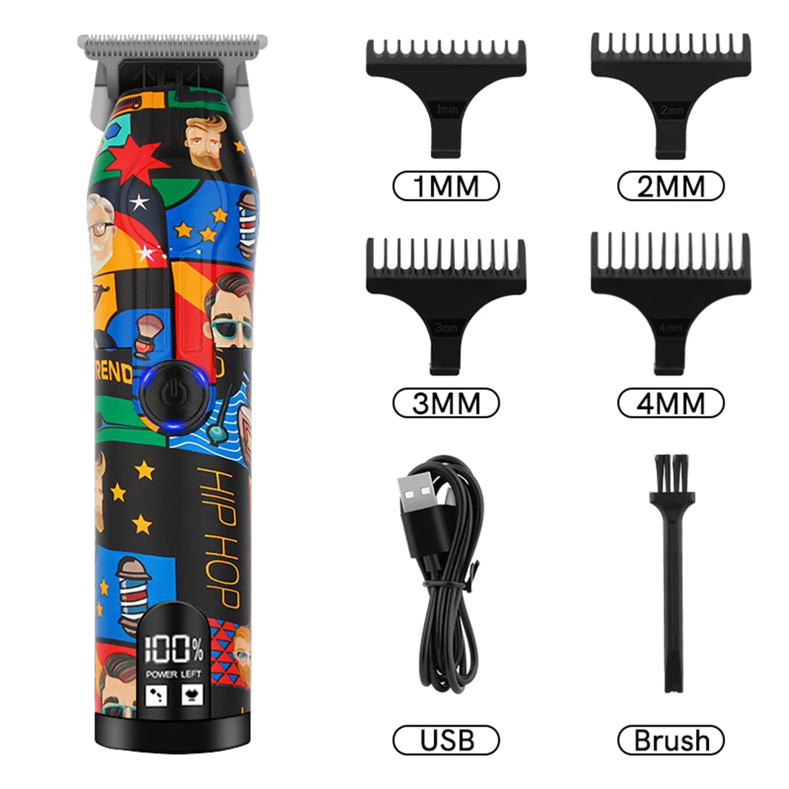 HIENA Hair Clippers trendy Graffiti design Barber shop Electric Hair ...