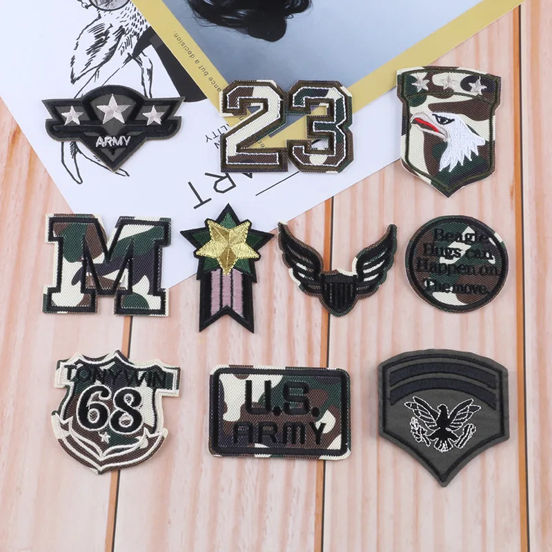 1-Pcs-Camouflage-Letters-Embroidered-Cloth-Patches-Military-Badges-DIY ...