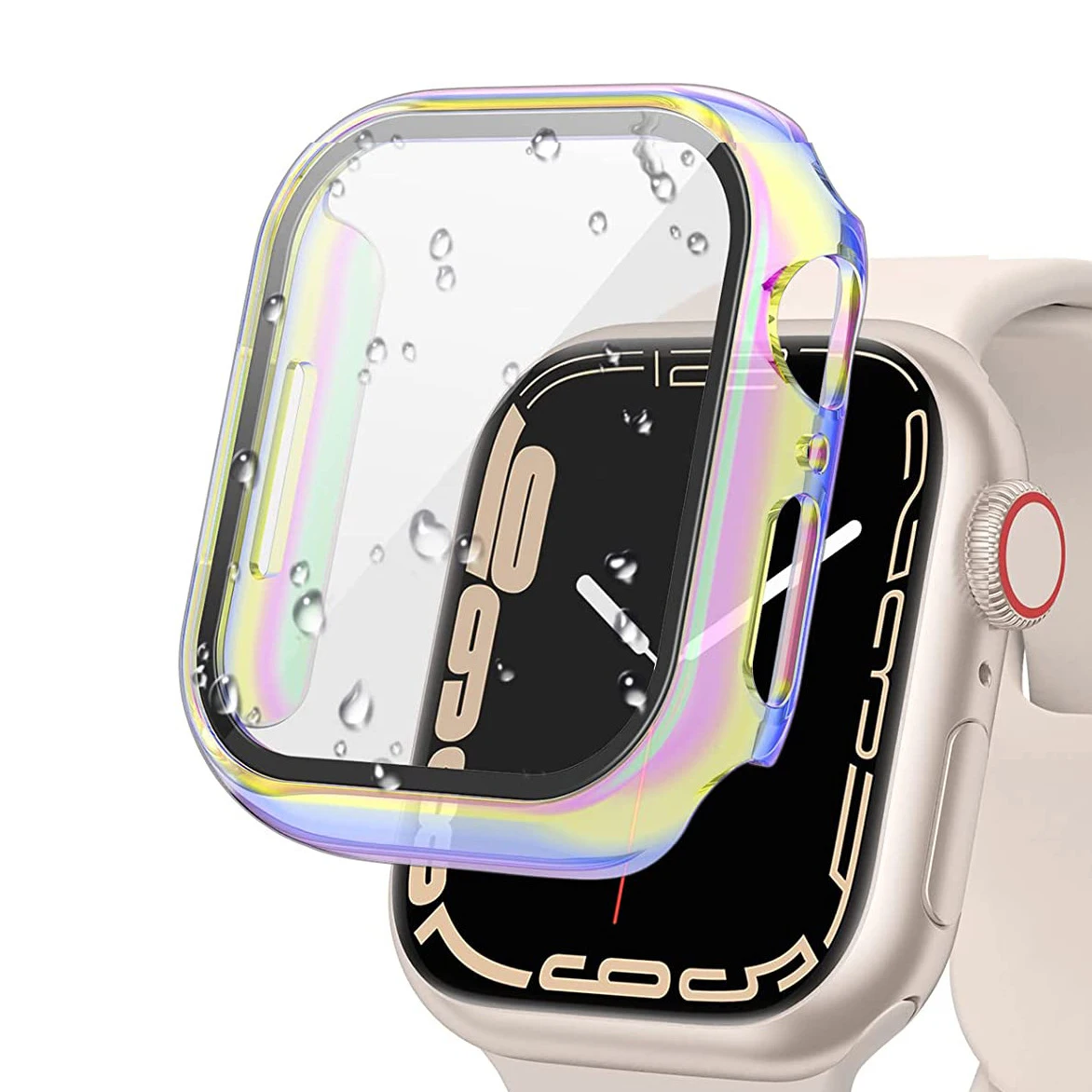Pc Colorful Watch Case Built-in Tempered Glass For Apple Watch 40mm ...