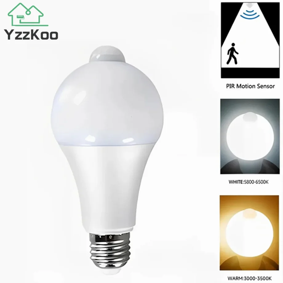 220V-E27-PIR-Motion-Sensor-Lamp-9W-12W-15W-18W-20W-LED-Bulb-With-Motion ...