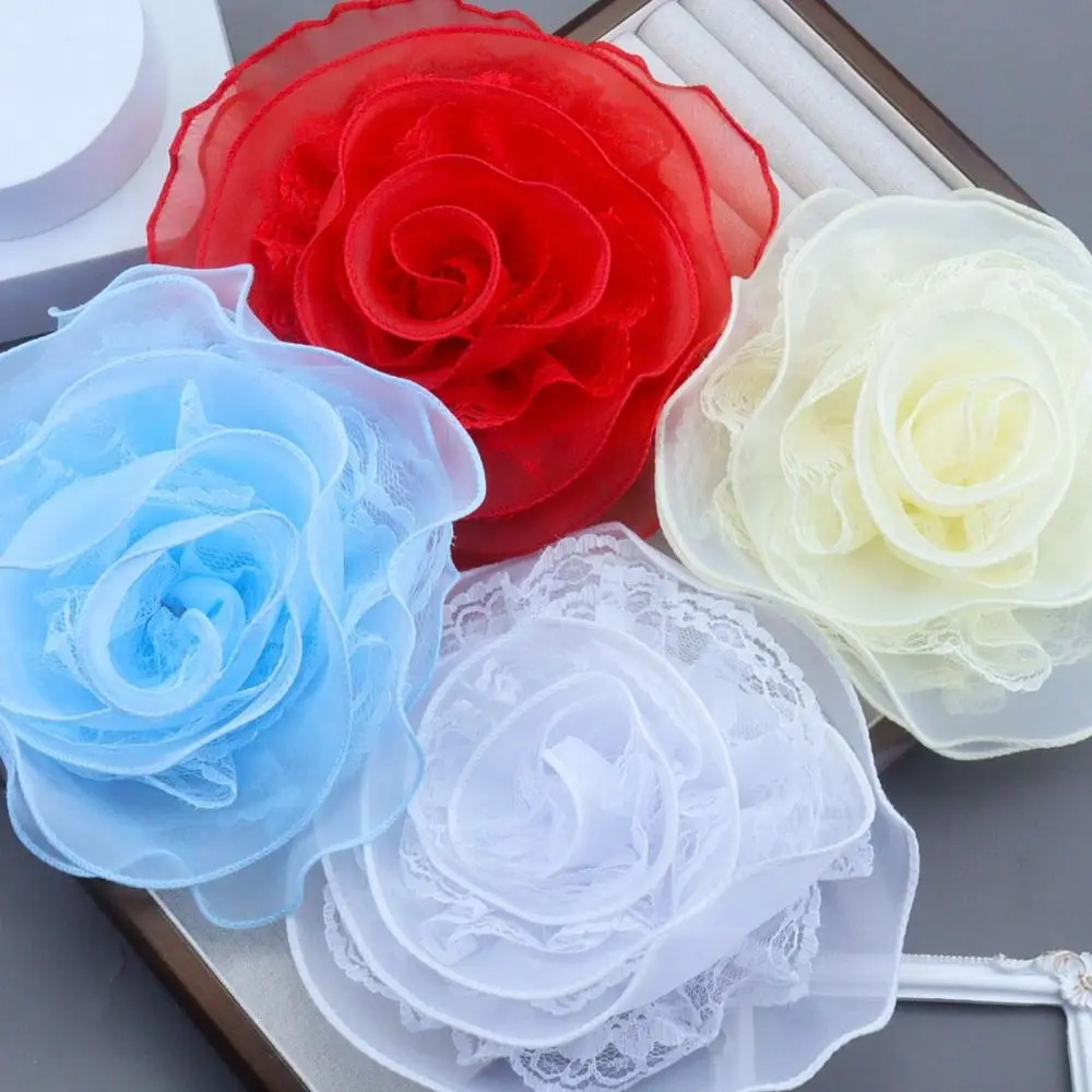 19cm-Big-Rose-Flower-Brooch-Multi-Layer-Organza-DIY-Clothing-Dress ...