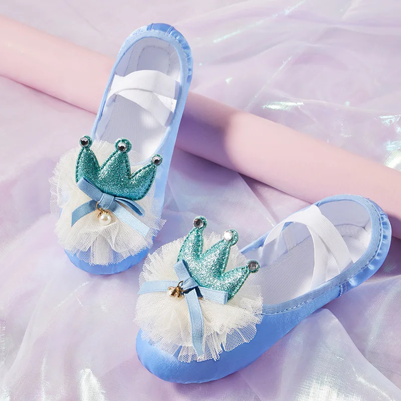 Satin-Dance-shoes-children-s-female-mesh-crown-ballet-crown-cat-claw ...